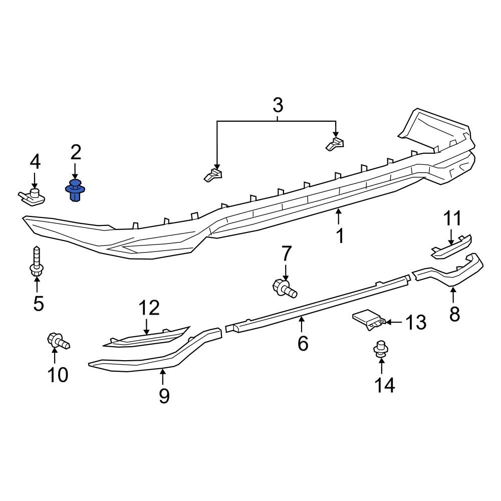 Lexus OE 9046707215 - Bumper Corner Cover Clip