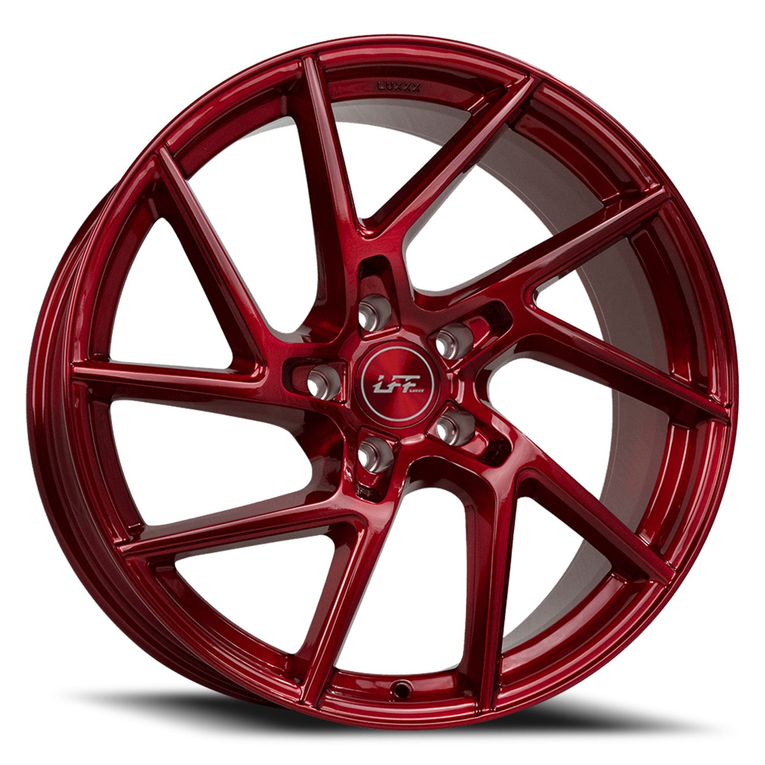 LFF® 02-LEON Wheels - Brushed Roja Red Rims - LFF02201055120+25B-R20