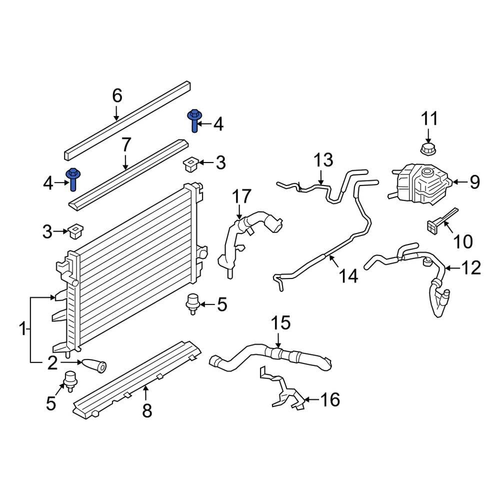 Lincoln OE F2GZ8A193A - Radiator Mount Bracket