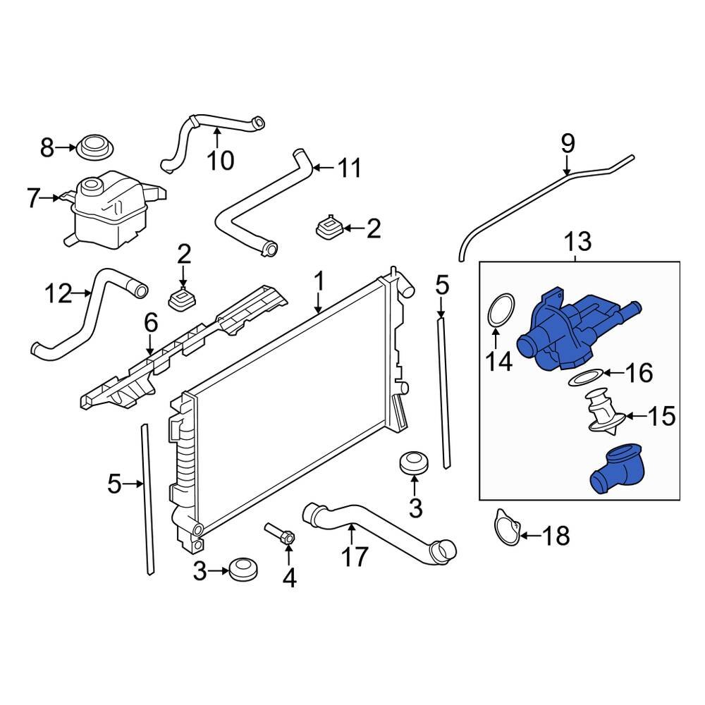 Lincoln OE AT4Z8A586C - Engine Coolant Thermostat Kit
