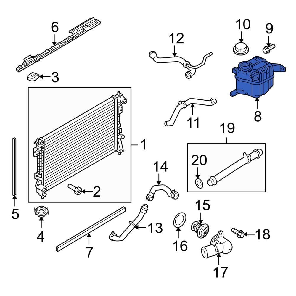 Lincoln OE AG1Z8A080S - Front Engine Coolant Reservoir