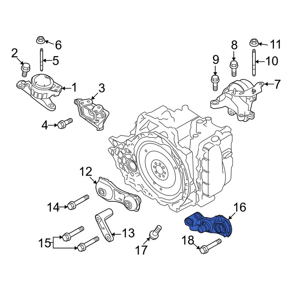 Lincoln OE AA5Z6068B - Lower Engine Support Rod