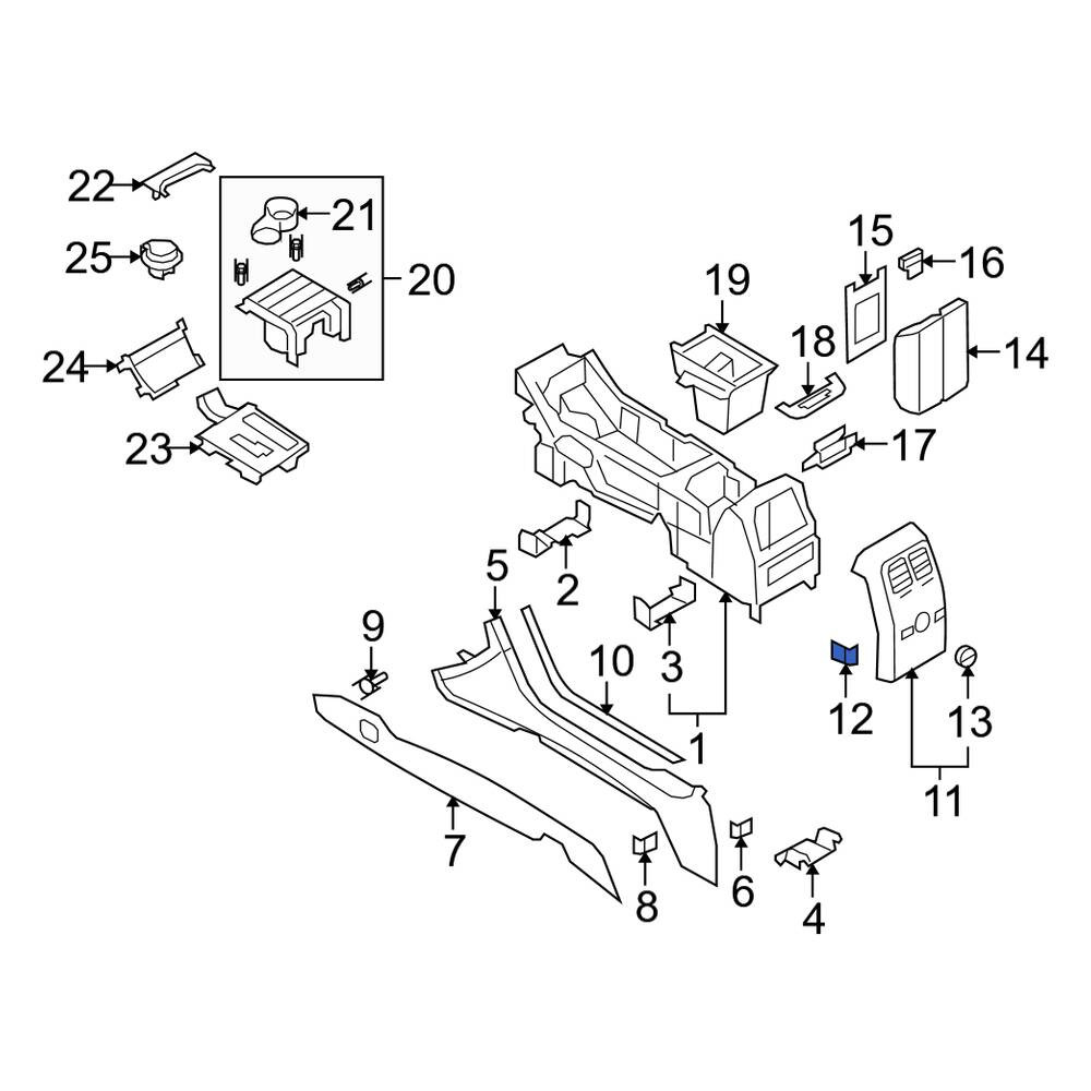 Lincoln OE W710338S403 - Left Body D-Pillar Trim Panel Clip