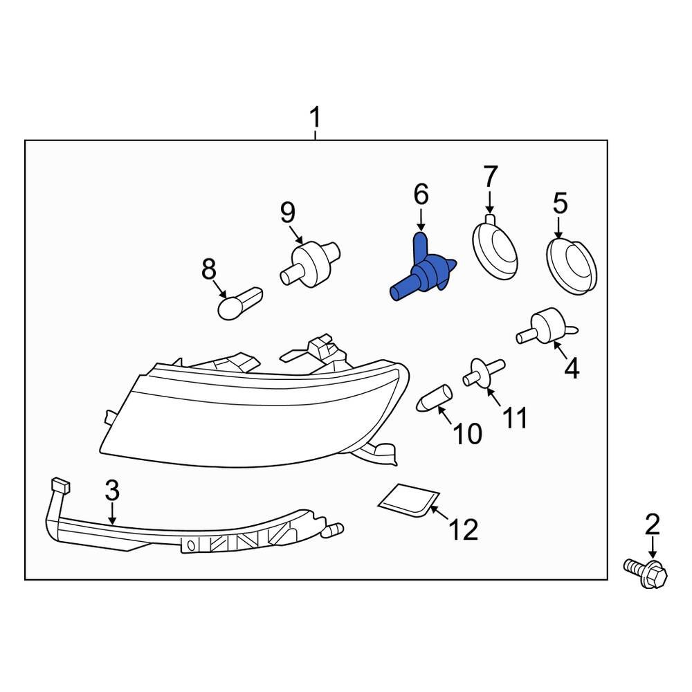 Lincoln OE 93BZ13466A - Front Headlight Bulb