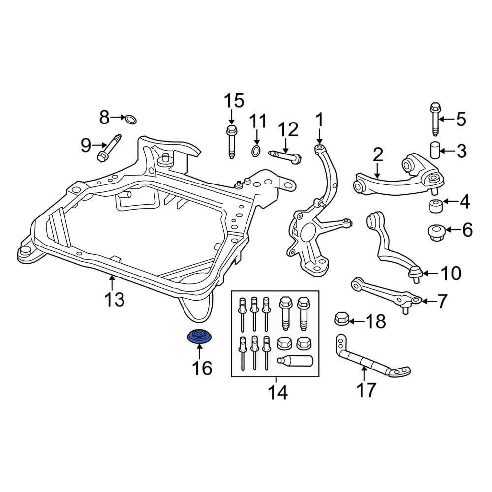 Lincoln OE W520416S441 - Engine Cradle Nut