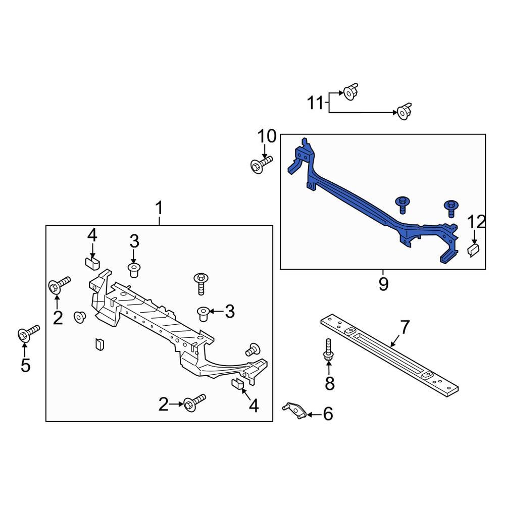 Lincoln OE DS7Z8A284A - Front Upper Radiator Support Tie Bar