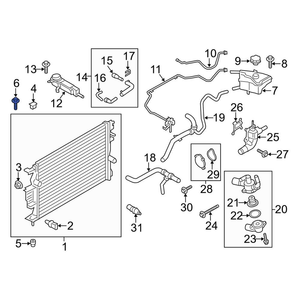 Lincoln OE F2GZ8A193A - Radiator Mount Bracket