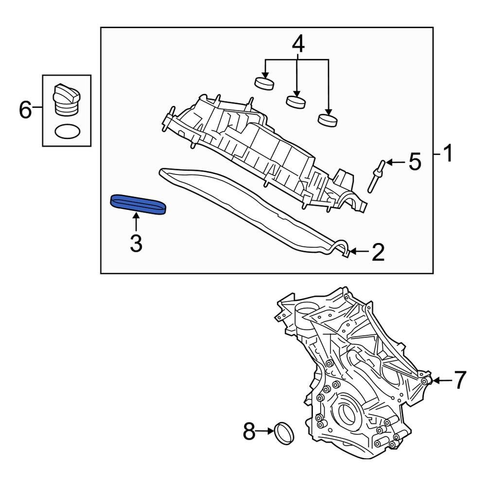 Lincoln OE FT4Z6584C - Left Outer Engine Valve Cover Gasket
