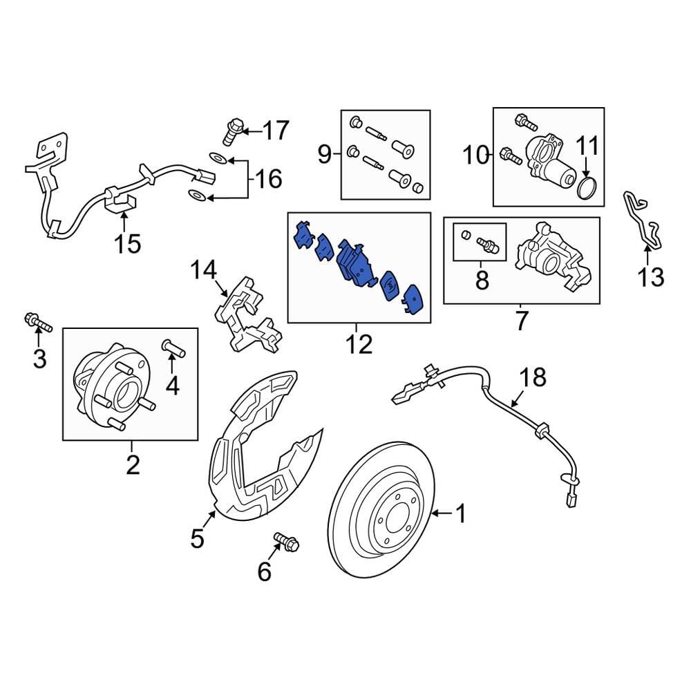 Lincoln OE G3GZ2001C - Front Disc Brake Pad Set