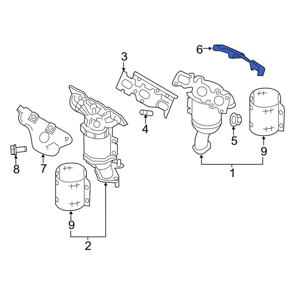 Lincoln OE DA8Z9A462A - Right Exhaust Manifold Heat Shield