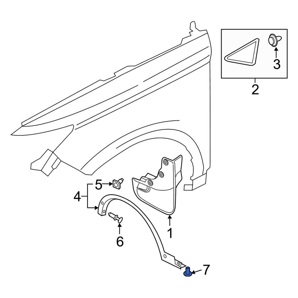 Lincoln OE W705681S300 - Radiator Support Splash Shield Clip