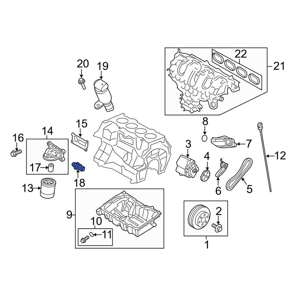 Lincoln OE CM5Z9D290B - Engine Oil Pressure Switch