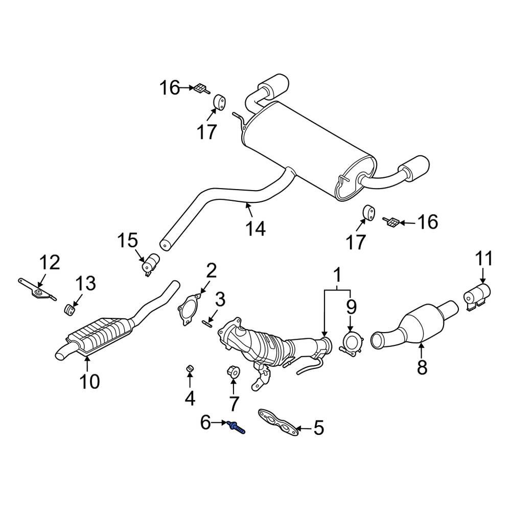 Lincoln OE W712458S900 - Catalytic Converter Stud