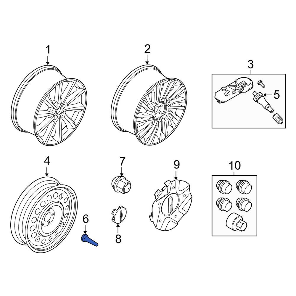 Lincoln OE F42Z1700A - Tire Valve Stem