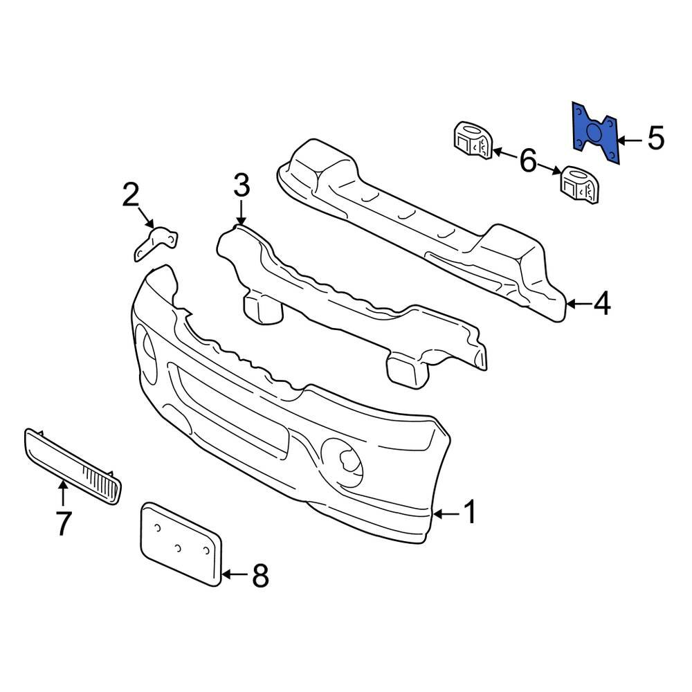 Lincoln OE F65Z17C886AA - Front Bumper Impact Bar Bracket