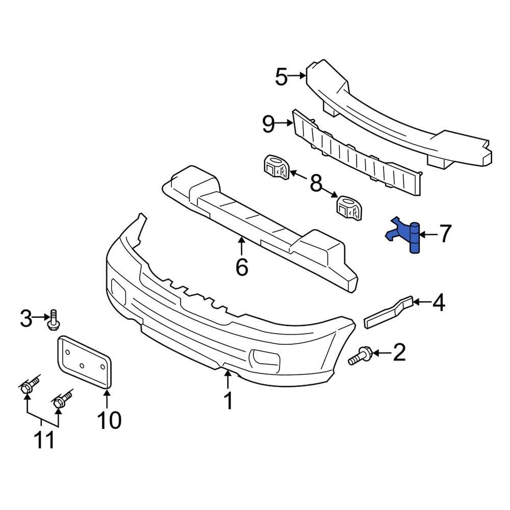 Lincoln OE F65Z17C886AA - Front Bumper Impact Bar Bracket