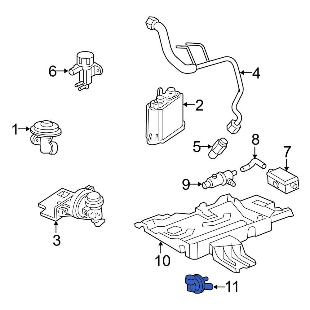 Lincoln OE F63Z9J459AA - Exhaust Gas Recirculation (EGR) Valve Control ...