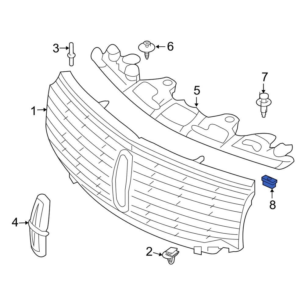 Lincoln OE W712160S300 - Headlight Mounting Nut