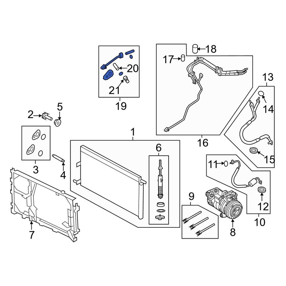 Lincoln OE FL1Z19972A - A/C Refrigerant Discharge Hose