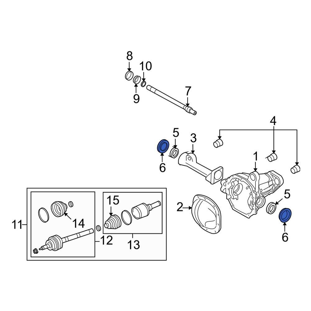 Lincoln OE 7L1Z4A109D - Front Drive Axle Shaft Seal