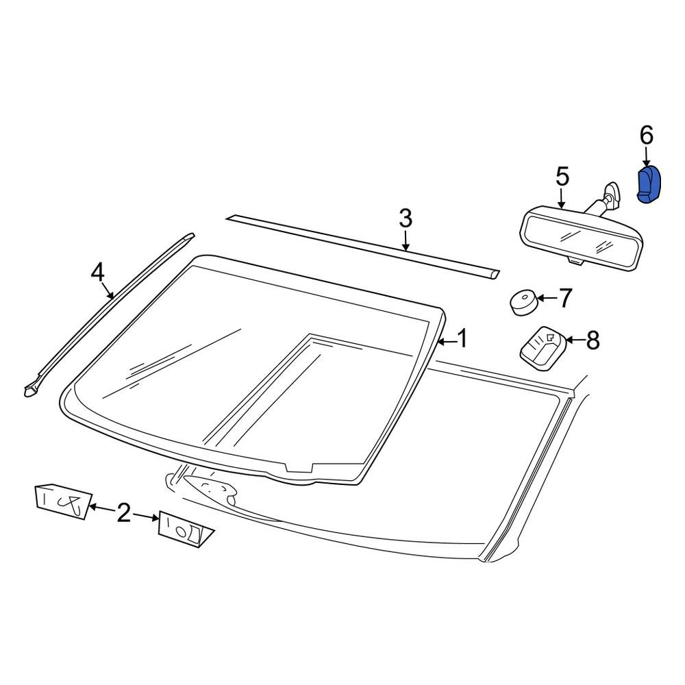 Lincoln OE F7AZ17698BA - Interior Rear View Mirror Bracket