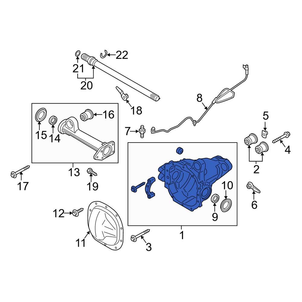 Lincoln OE FL3Z4026C - Front Differential Carrier