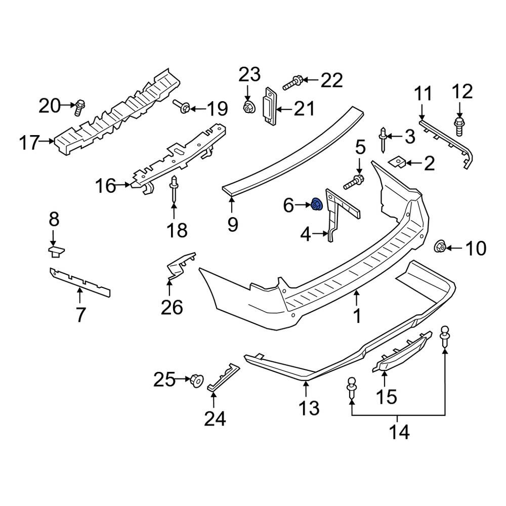 Lincoln OE W705545S439 - Bumper Cover Nut