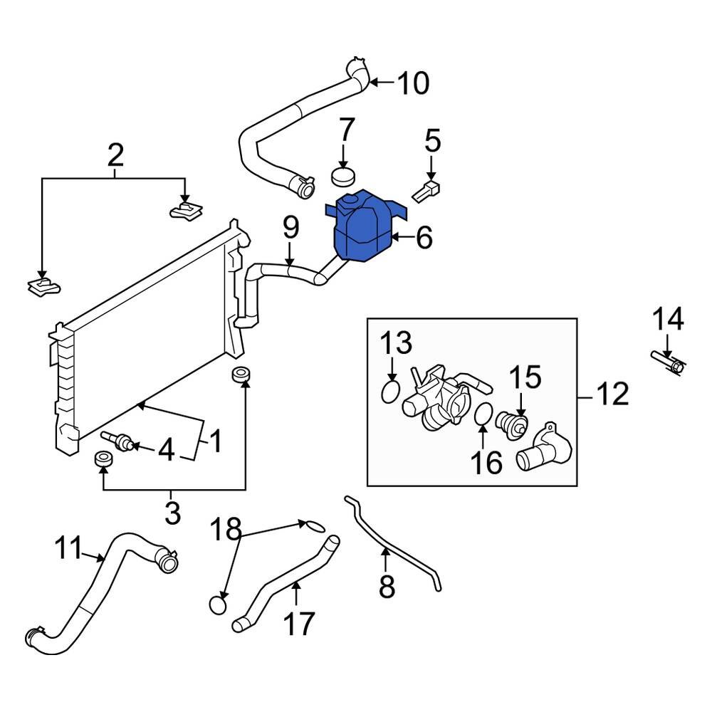 Lincoln OE AT4Z8A080CA - Engine Coolant Reservoir