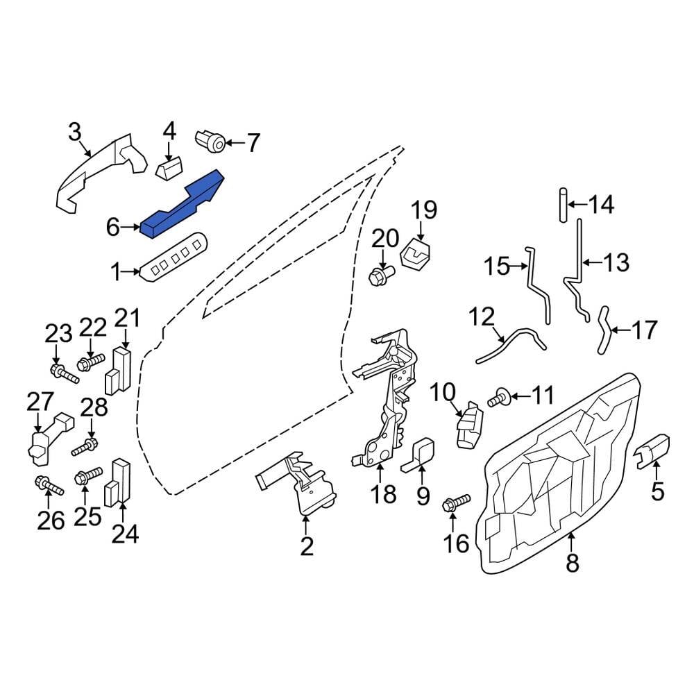 Lincoln OE BT4Z7826685A - Front Left Exterior Door Handle Reinforcement