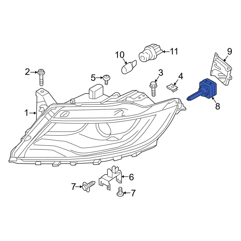 Lincoln OE 7L7Z13N021A - Front Headlight Bulb