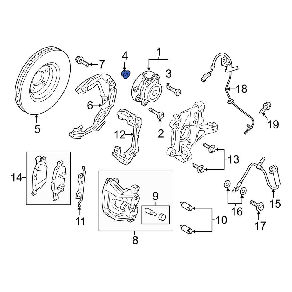 Lincoln OE CCPZ3B477B - Rear CV Joint Nut