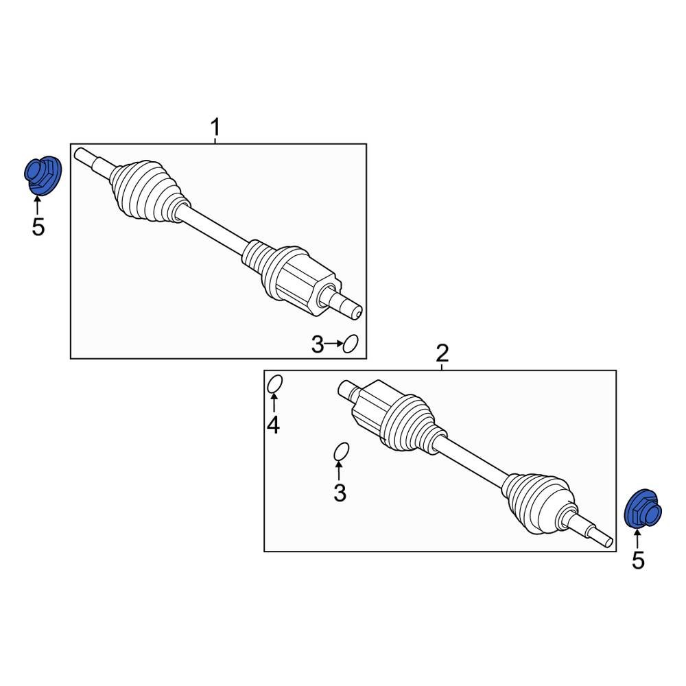 Lincoln OE LB5Z3B477A - Front CV Joint Nut