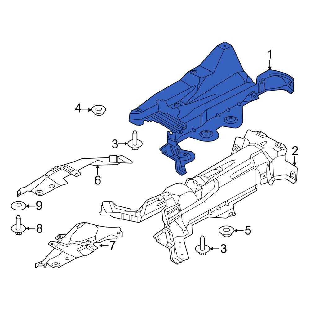Lincoln OE L1MZ7811435G - Front Floor Pan Heat Shield