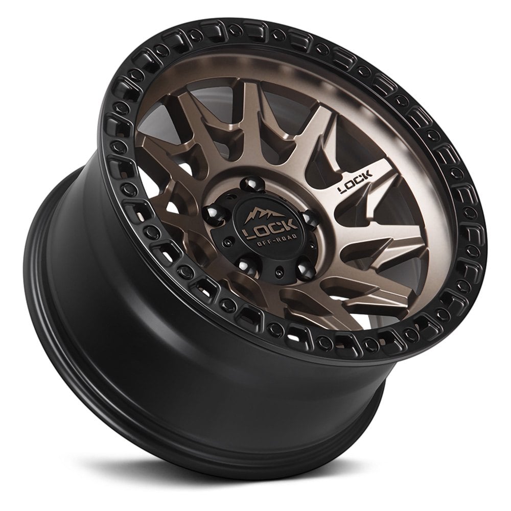 LOCK OFF-ROAD® LUNATIC Wheels - Matte Bronze with Black Ring Rims