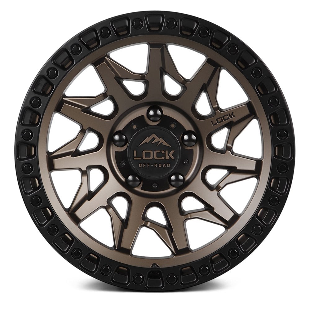 LOCK OFF-ROAD® LUNATIC Wheels - Matte Bronze with Black Ring Rims