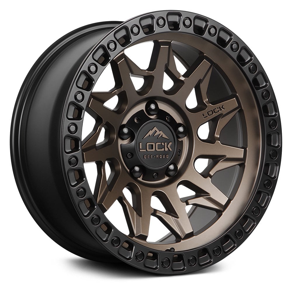 LOCK OFF-ROAD® LUNATIC Wheels - Matte Bronze with Black Ring Rims