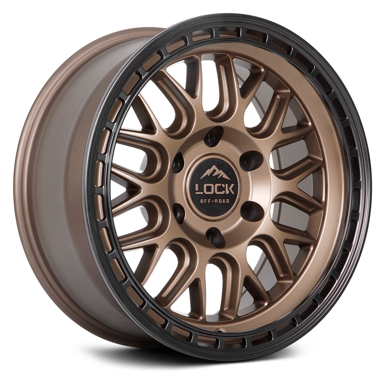 LOCK OFF-ROAD® ONYX Wheels - Matte Bronze with Black Ring Rims