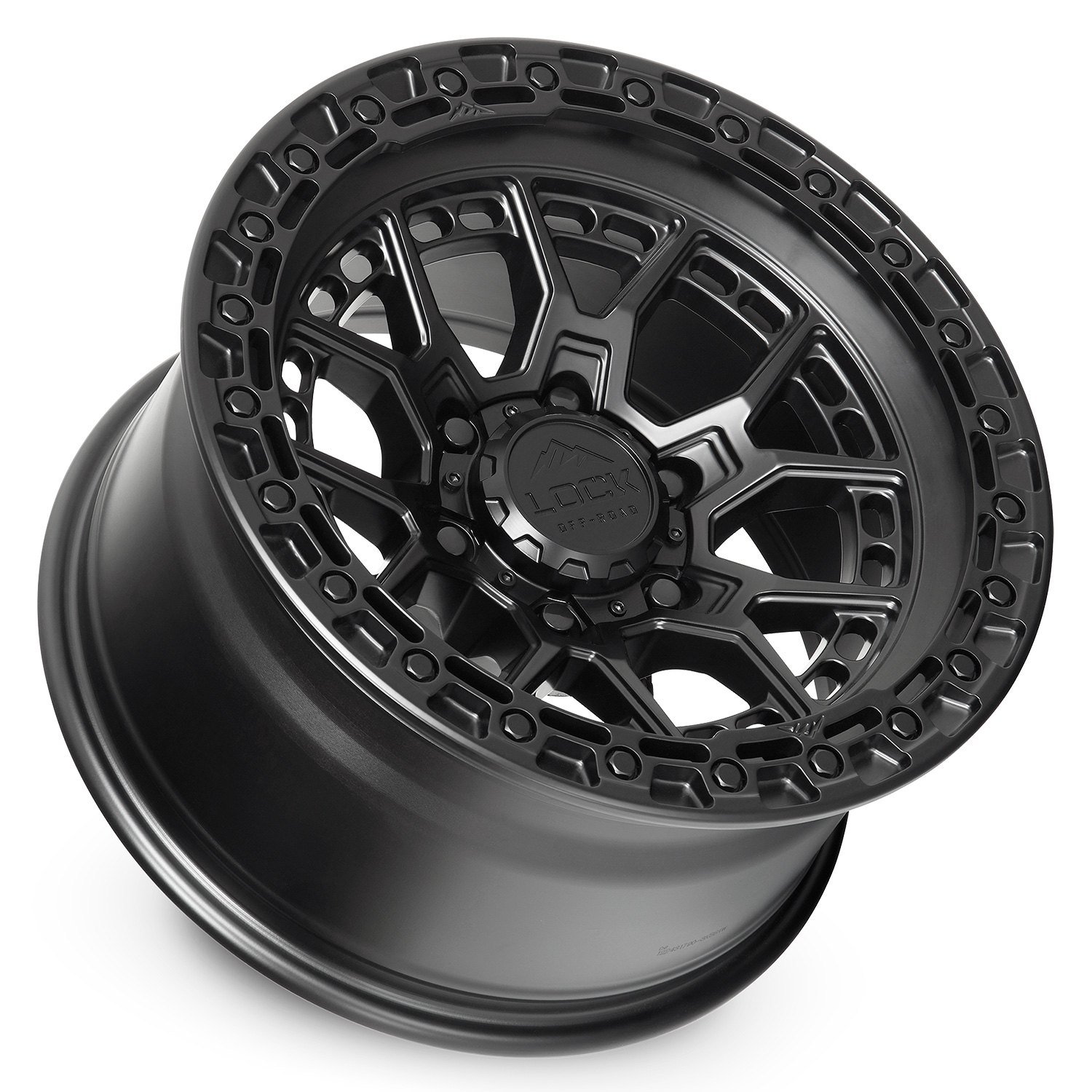 LOCK OFF-ROAD® COMMANDO Wheels - Matte Black with Gloss Black Ring Rims