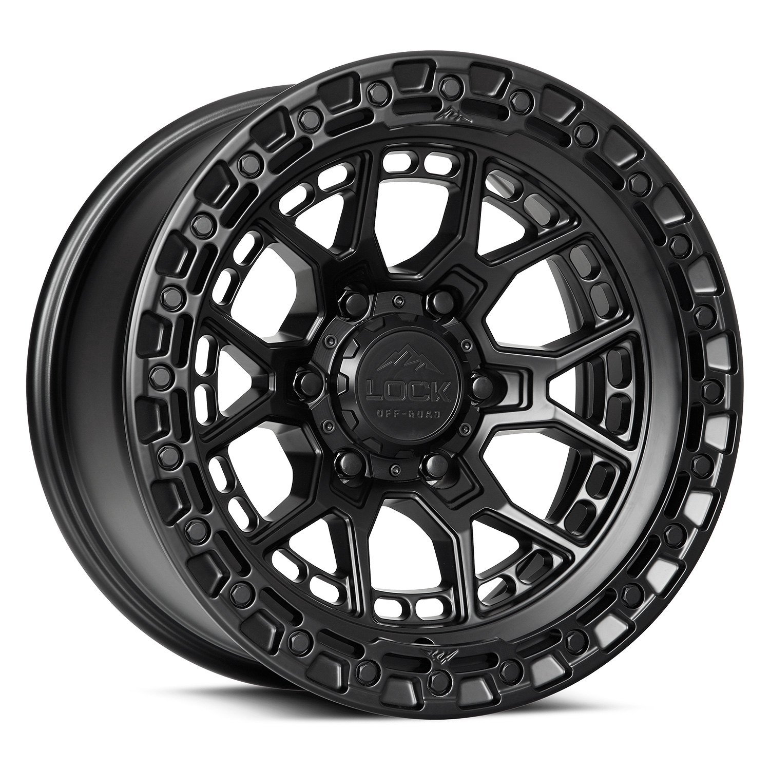 LOCK OFF-ROAD® COMMANDO Wheels - Matte Black with Gloss Black Ring Rims