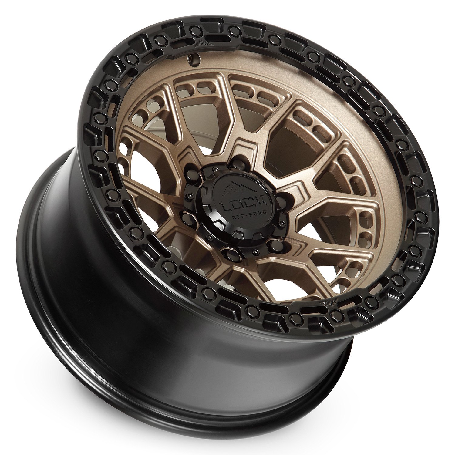 LOCK OFF-ROAD® COMMANDO Wheels - Matte Bronze with Black Ring Rims ...