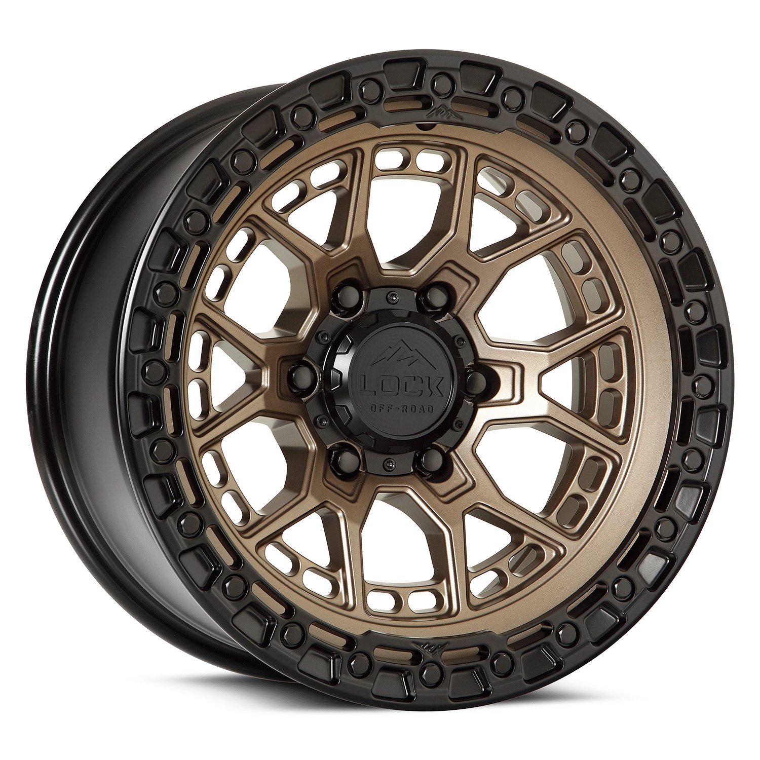 LOCK OFF-ROAD® COMMANDO Wheels - Matte Bronze with Black Ring Rims ...