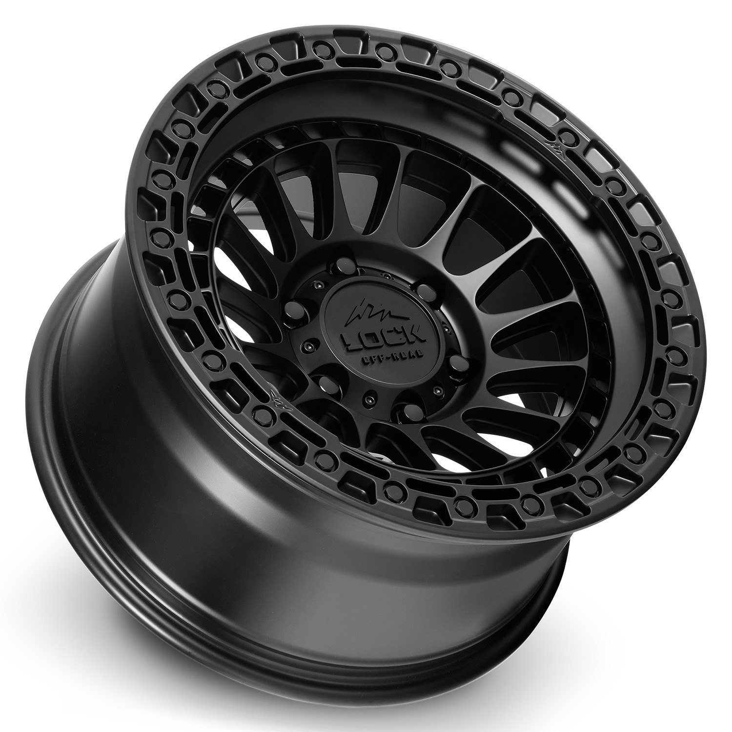 LOCK OFF-ROAD® MOJAVE Wheels - Matte Black with Gloss Black Ring Rims