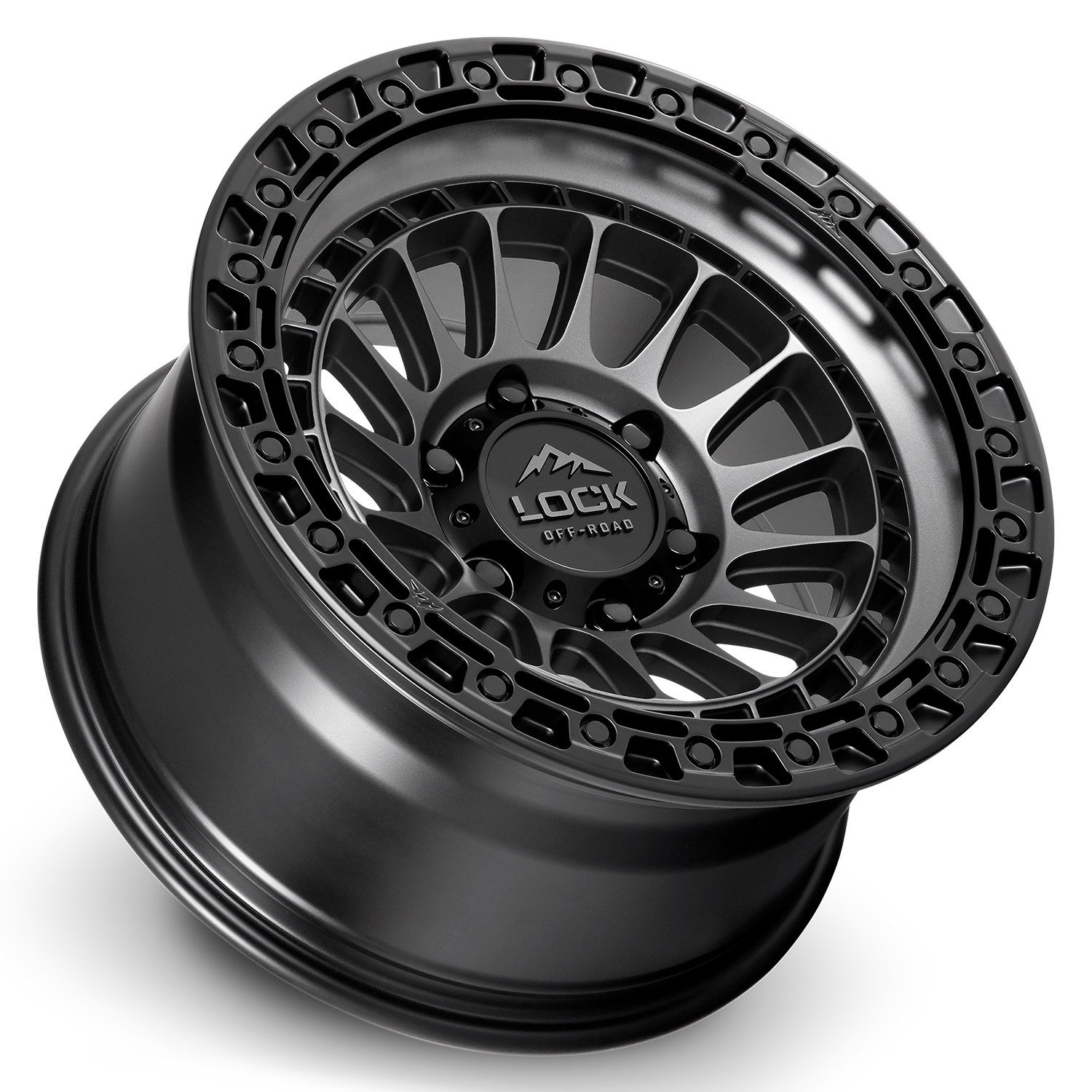 LOCK OFF-ROAD® MOJAVE Wheels - Matte Gray with Black Ring Rims - MOJAVE ...