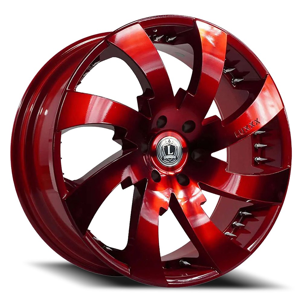 LUXXX ALLOYS® LUX 12 Wheels - Neon Red Rims - LUX1224106139+30D-E-11