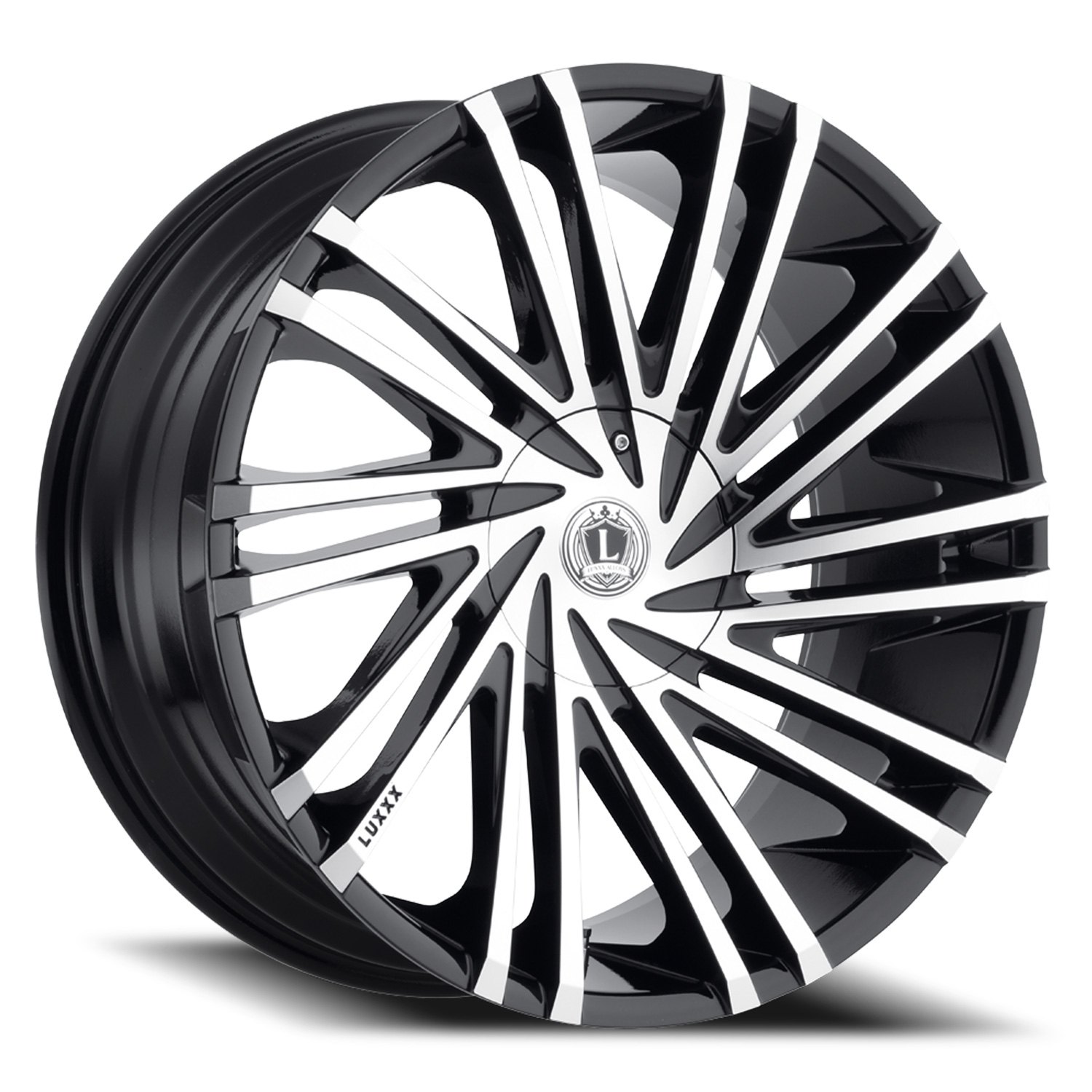 LUXXX ALLOYS® LUX 17V Wheels - Gloss Black with Machined Face Rims ...