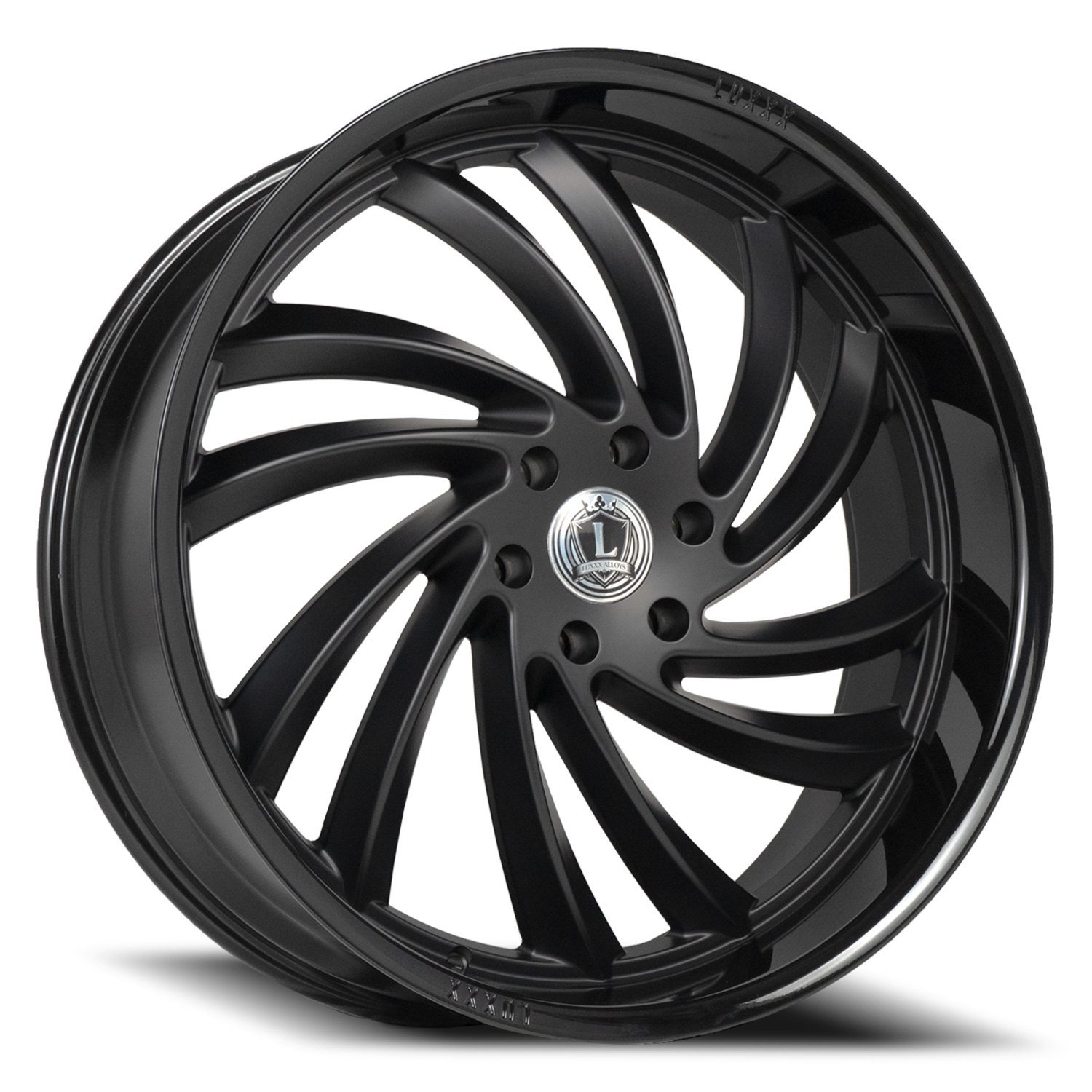 LUXXX ALLOYS® LUX 26 Wheels - Matte Black with Gloss Black Lip Rims
