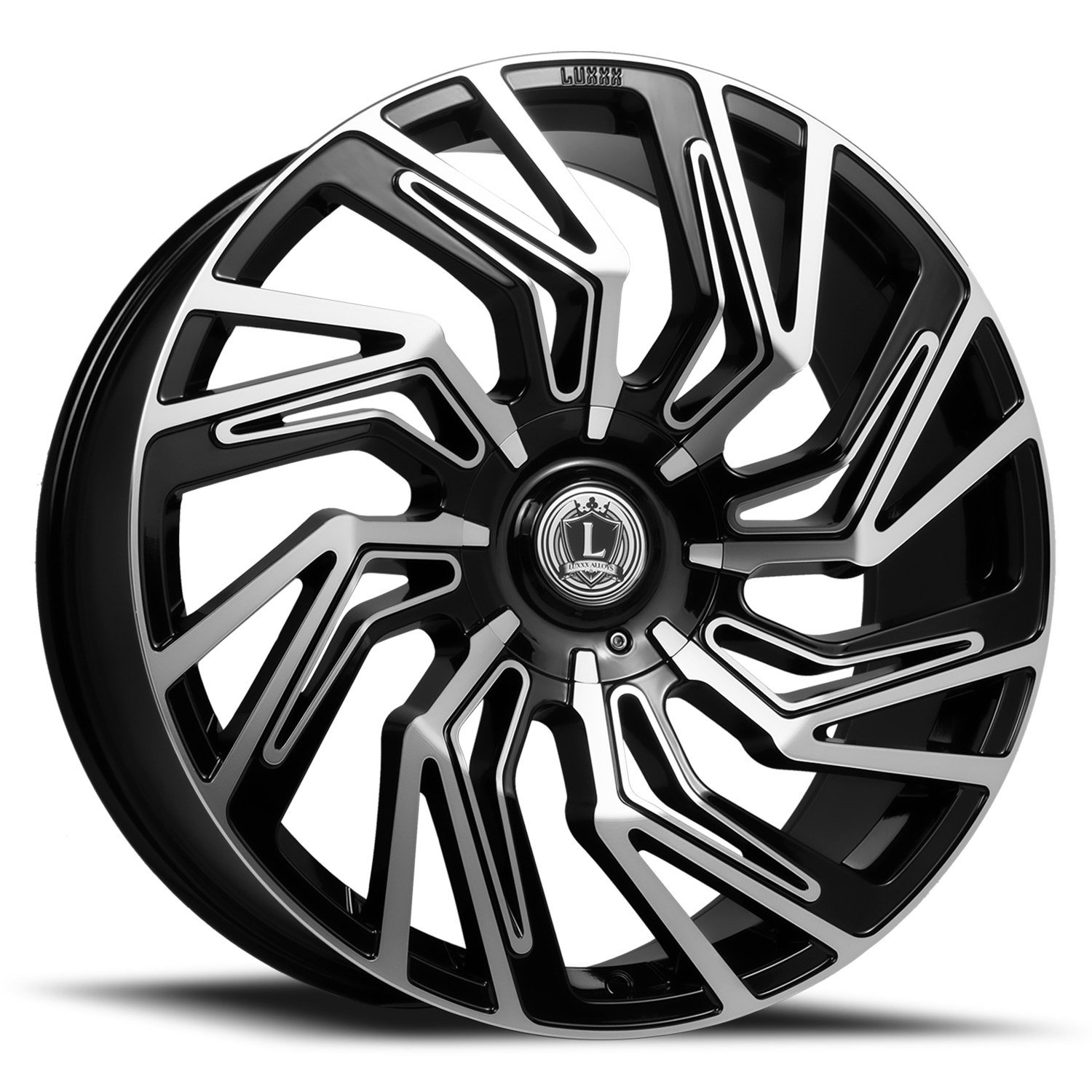 LUXXX ALLOYS® LUX 28 Wheels - Gloss Black with Machined Face Rims ...