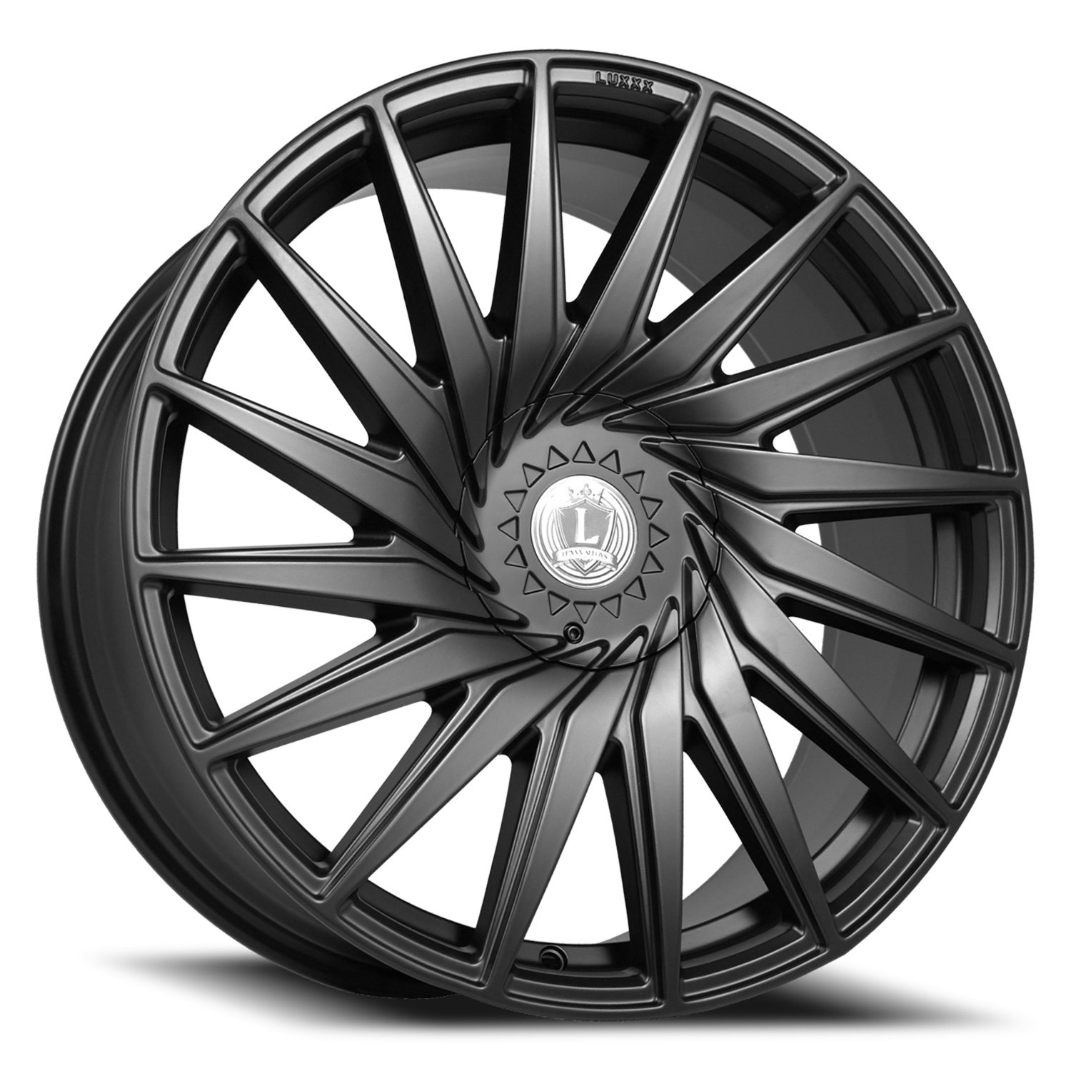 LUXXX ALLOYS® LUX 34 Wheels - Satin Black Rims - LUX3420855108112+30A-B-112