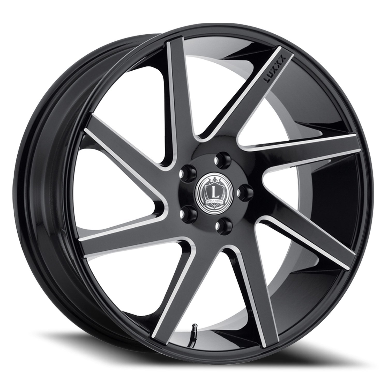 LUXXX ALLOYS® LUX 8 Wheels - Gloss Black with Milled Accents Rims