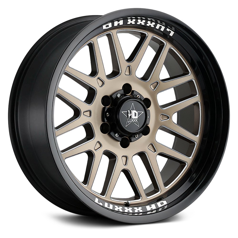 LUXXX HD® LHD-20 Wheels - Satin Bronze with Gloss Black Lip Rims ...